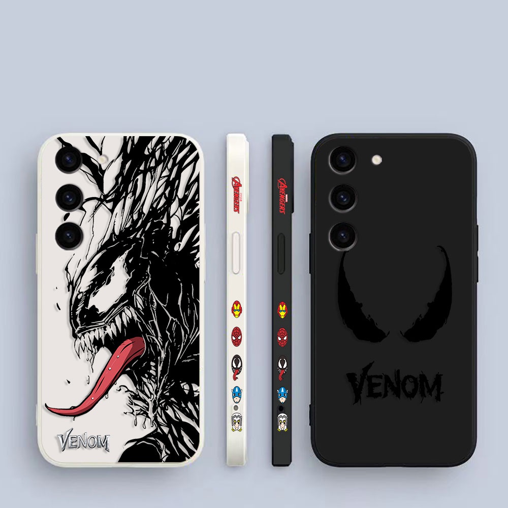 Sketch Venom Spiderman Marvel Side Printed Liquid Silicone Phone Case ...