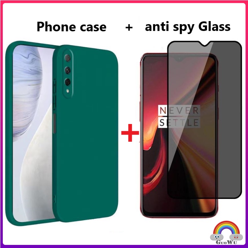 2in1 Anti Spy Tempered Glass+phone Case OPPO A17 A17K A57 A57S A77S A74 A94 A95 A36 A76 A96 A5S ...