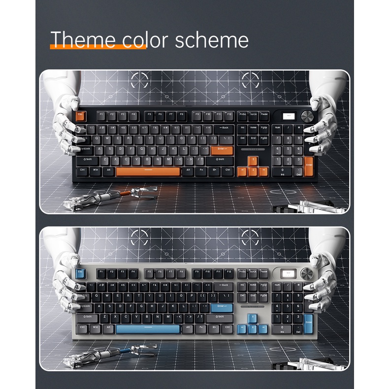 LANGTU LT104 Mechanical keybaord RGB backlit Hotswap Knob DIY Screen ...