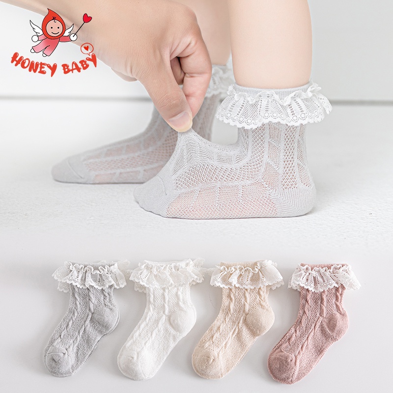 Lace Ruffles Baby Socks Cotton Soft Newborn Infant Girls Ankle Sock ...