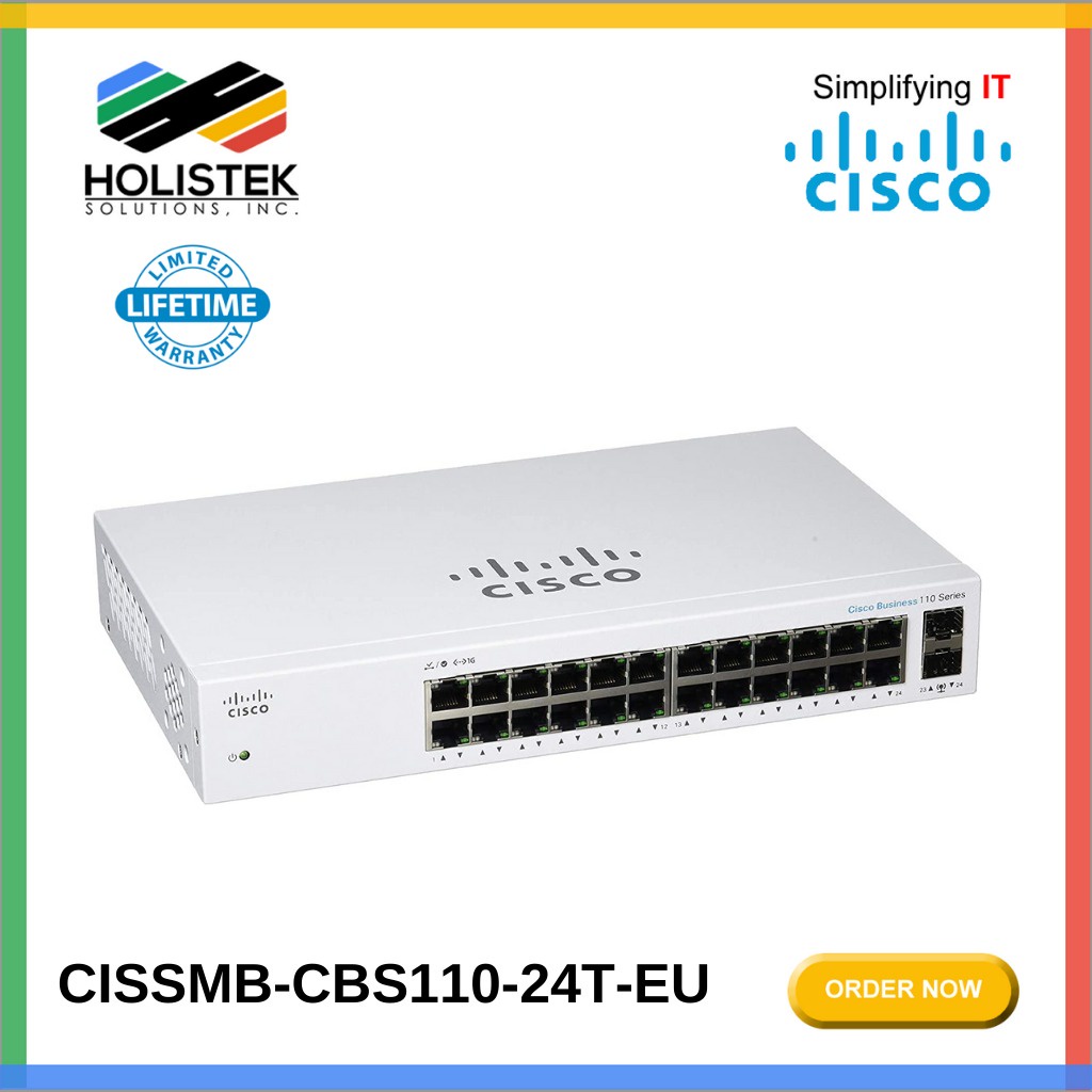 Cisco CBS110-24T-EU CBS110 Unmanaged 24-port GE, 2x1G SFP Shared ...