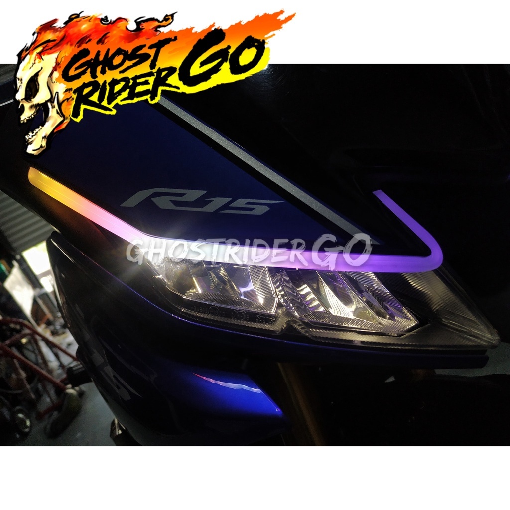 Yamaha R15 V3 LED Flow Light Headlight Headlamp Turn Signal Warning ...