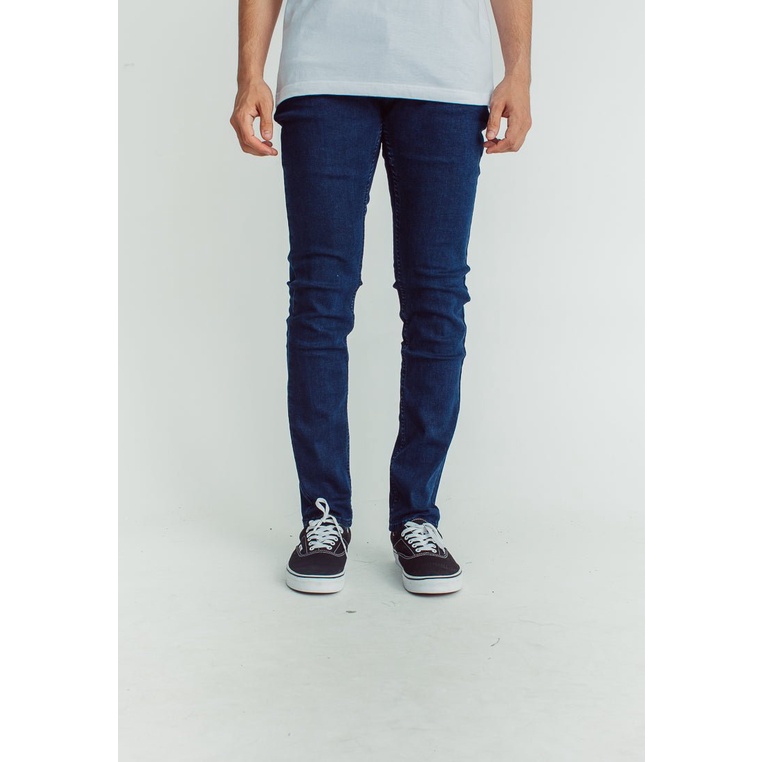 Mossimo Dexter Dark Blue Most Wanted Skinny Low Rise Mens Basic Five ...