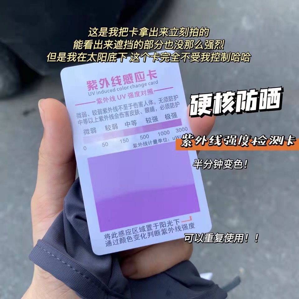 Anti-ultraviolet Test Card UV Ultraviolet Intensity Sunscreen Proximity ...