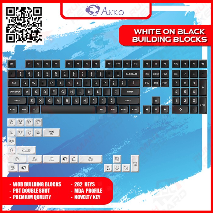 Keycap - KEYCAPS - MDA - AKKO WOB BUILDING BLOCKS - PBT KEYCAP | Shopee ...