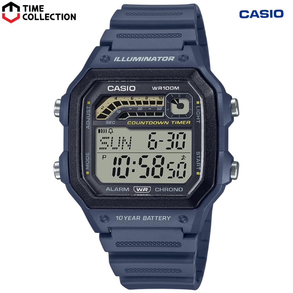 Casio WS-1600H-2A Digital Rubber Strap Watch For Men | Shopee Philippines