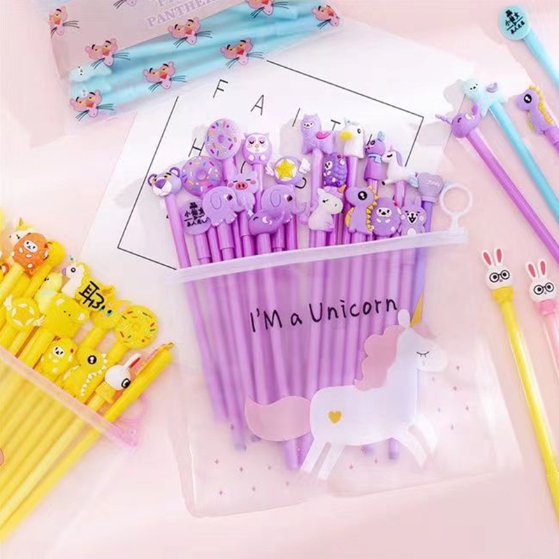 20pcs Cartoon Neutral Pen Set 0.5mm Black Signature Pen Combination ...