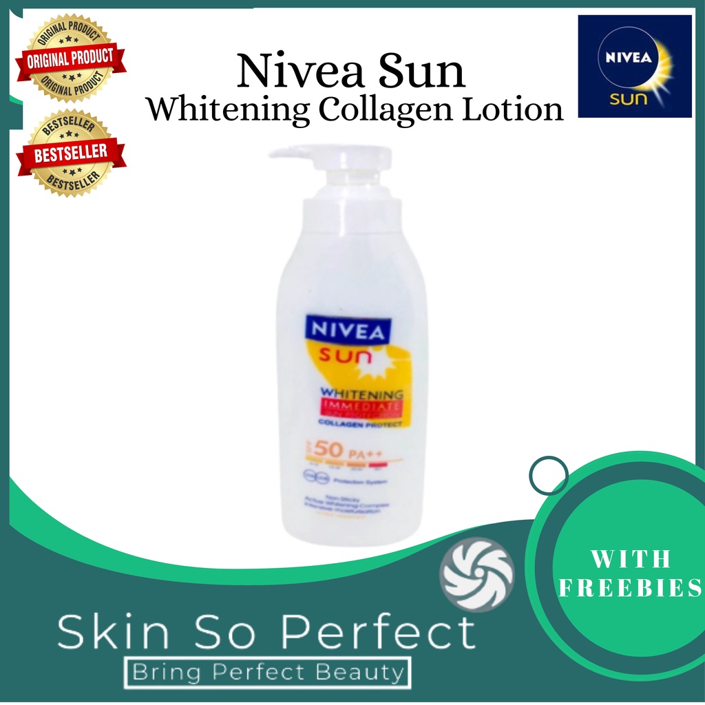 ESTHECARE Original Nivea Sun Whitening Collagen Lotion 400ml | Shopee ...