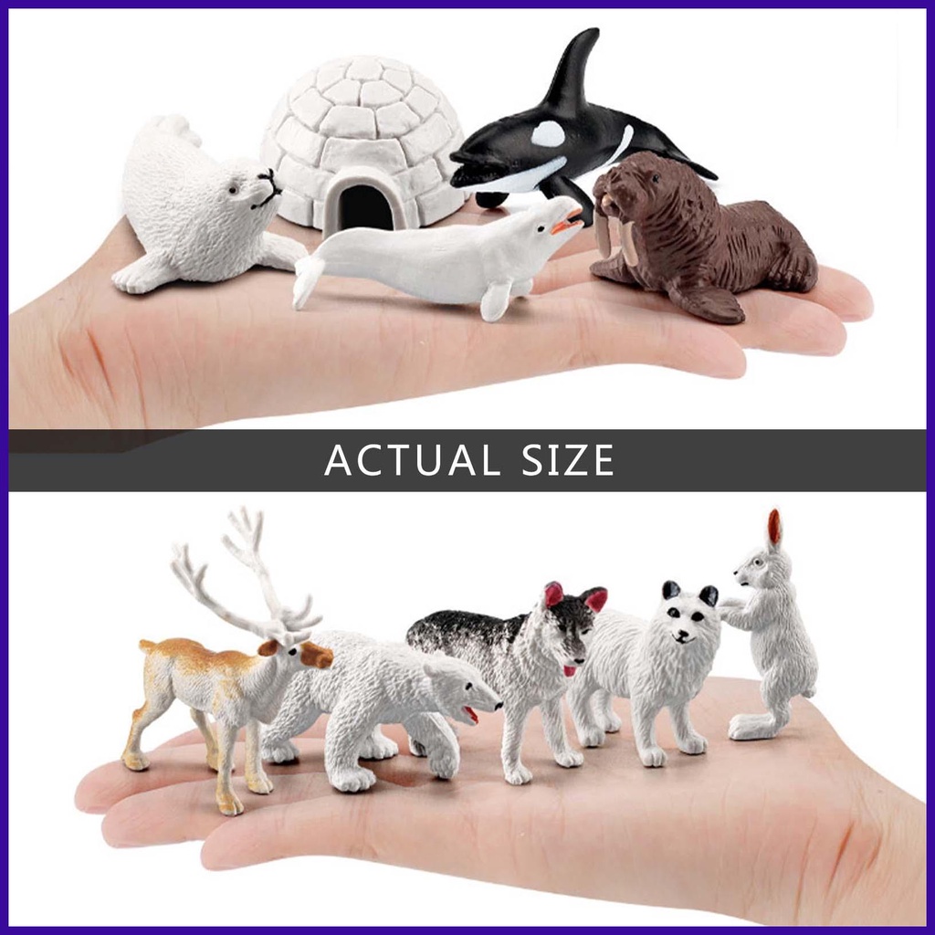 Arctic Animals Figurines Polar Animal Figures Set Realistic Arctic ...