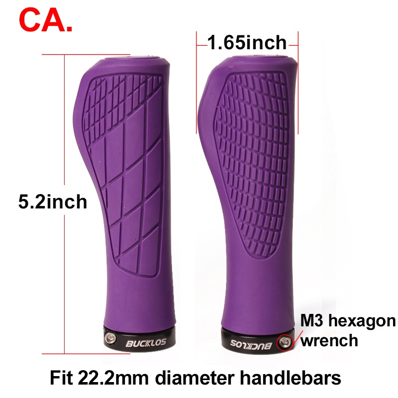 BUCKLOS MTB Handle Grip Ergonomic Bike Grips Handle Shock Absorption ...