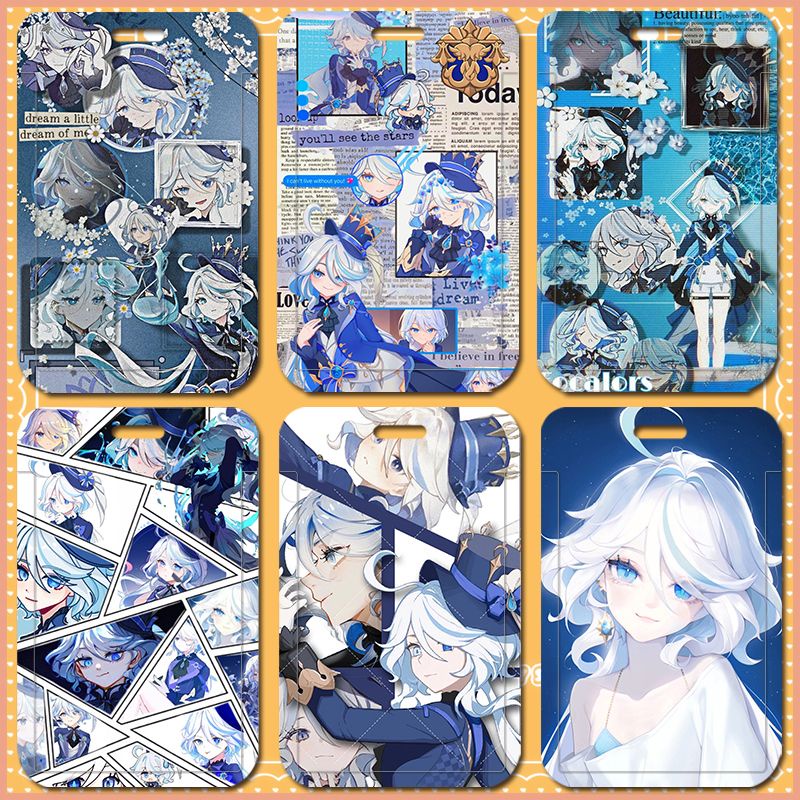 Anime Cartoon Genshin Impact Focalors Subway Card Bus Card Protection ...
