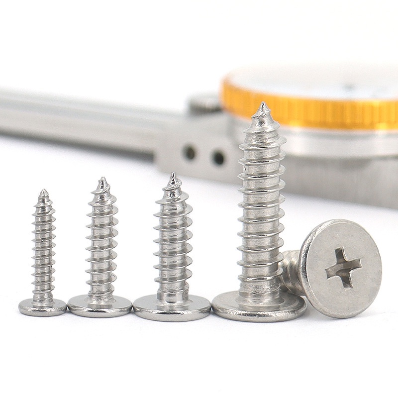 304 Stainless Steel Thin Flat Head Philip's Head Self-Tapping Screws ...