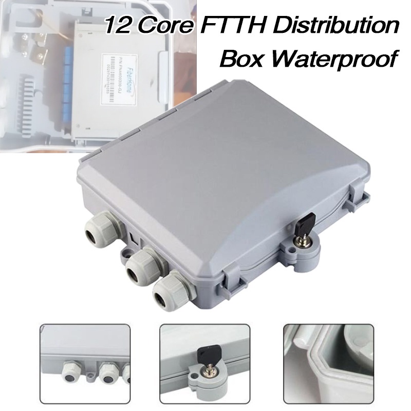 12 Core FTTH Distribution Box Waterproof Fiber Optic Termination Box ...
