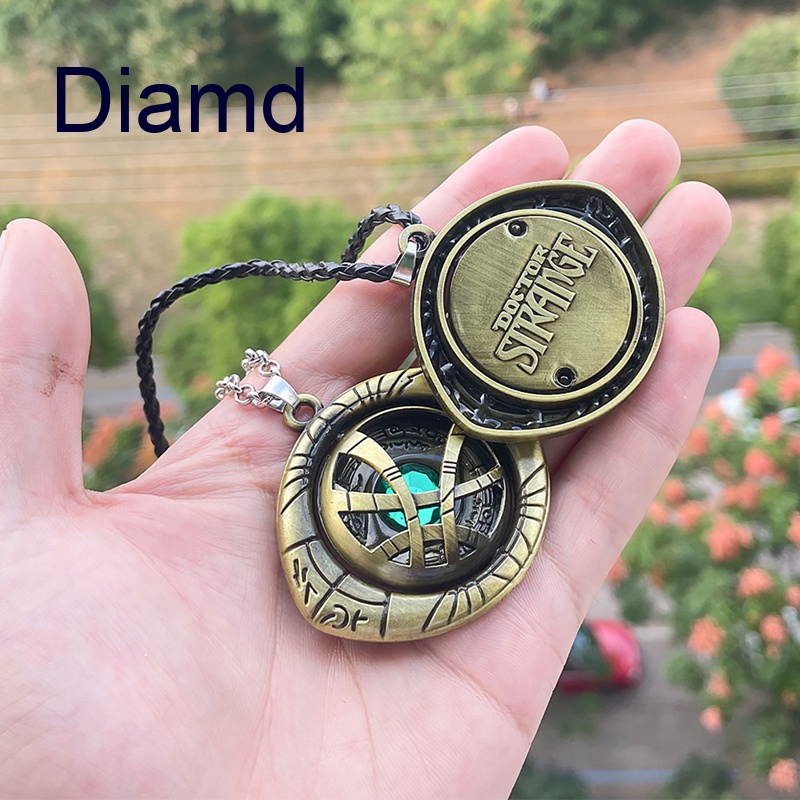 Diamd Anime Doctor Strange Necklace Avengers Eye of Agamotto Pendant ...