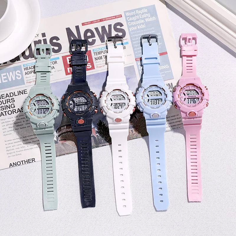 Korean INS Macaron Waterproof Student Sports Electronic Watch Neutral ...