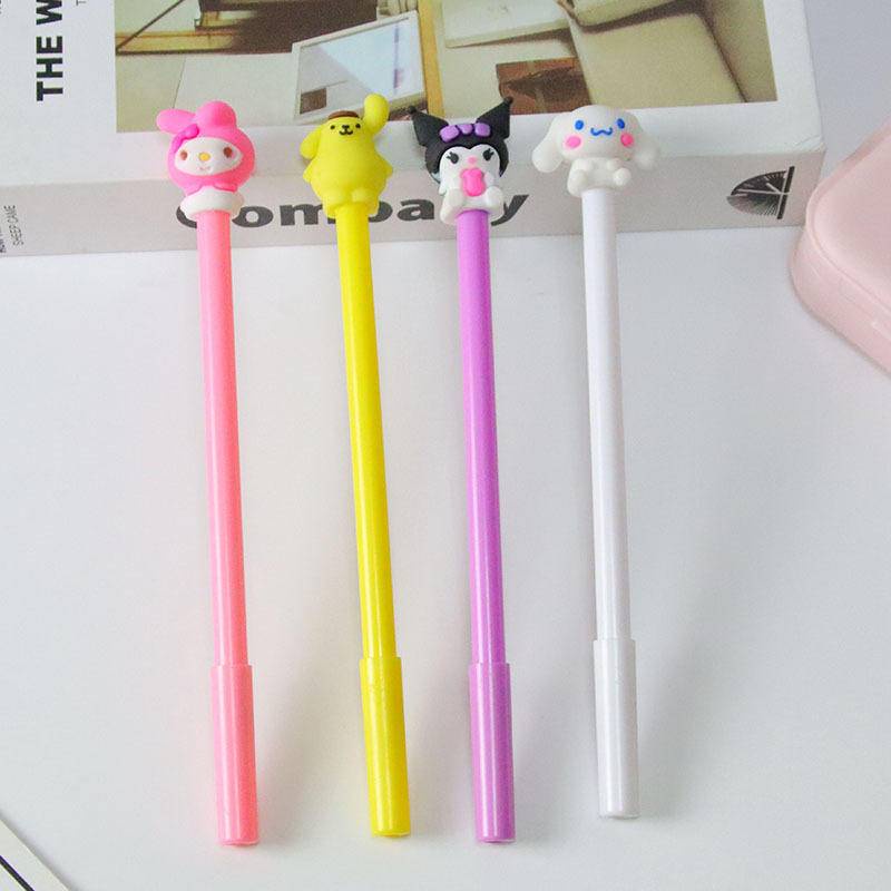 1Pcs Sanrio Kawaii Cinnamoroll Mymelody Kuromi Pom Pom Purin Gel Pen ...