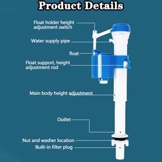 Toilet Water Tank Fittings Intake Valve Toilet Outlet Fill Valve Dual ...