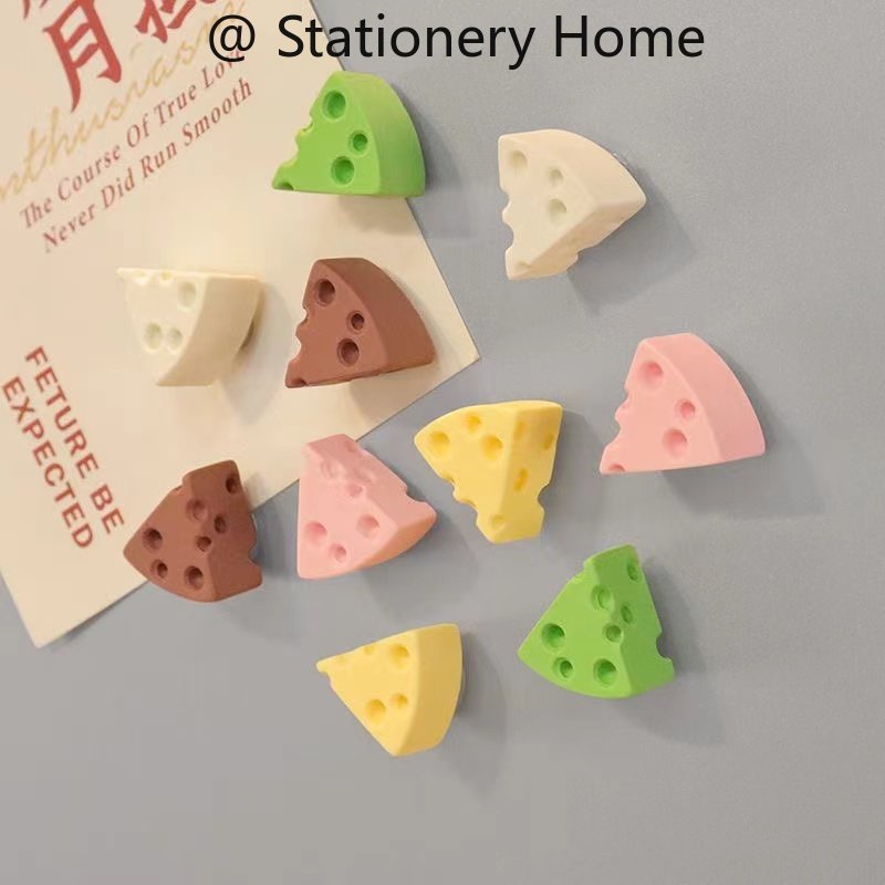 Lovely Cheese Fridge Magnets Refrigerator Sticker Macarone Cheese Block ...