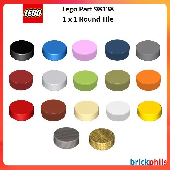 Lego Part 98138 1x1 Round Tile (10pcs per Lot) | Shopee Philippines