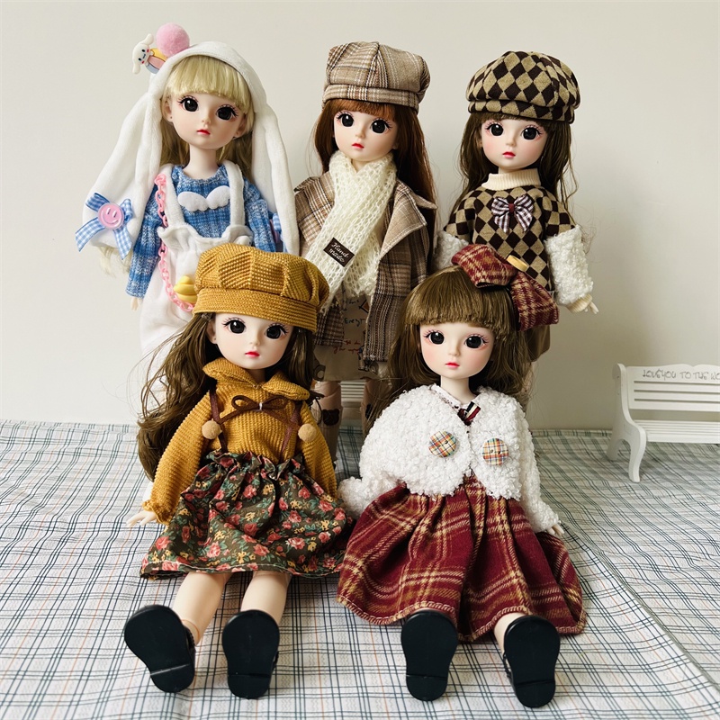 30cm Princess Doll 21 Joint 3D Big Eye Doll 1/6 BJD Doll Girl Toy Baby ...