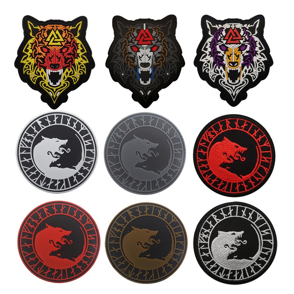 New Product Velcro Armband Outdoor Patch Unique Mode Wolf Head Badge ...