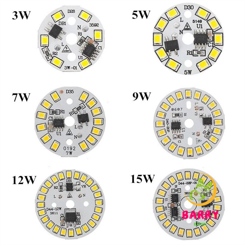 BARRY 5pcs LED Chip 5Pcs/lot PCB with integrated AC 220V 3W 5W 7W 9W ...