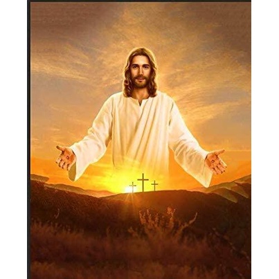 Led Lights Jesus Christ Posters Merciful Lord Cross Poster Decorative ...