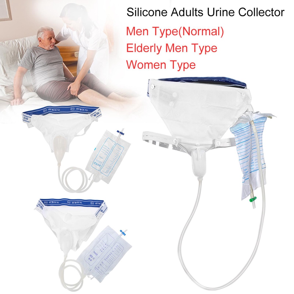 Urine Collector Silicone Adults Man Woman Elderly Urinal with Catheter ...