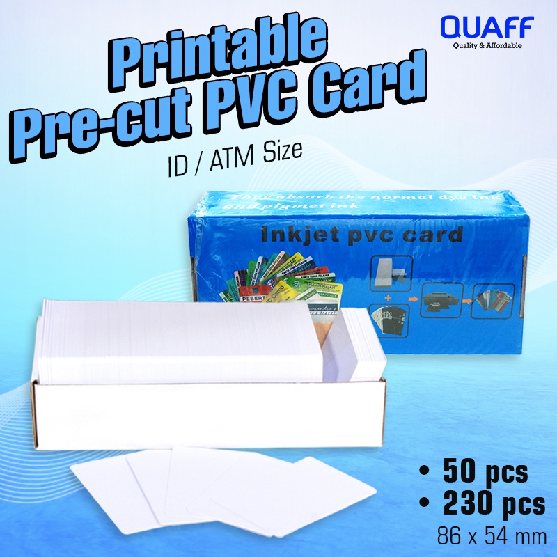 Quaff Printable Pvc Pre-Cut Cards For Direct Printing | XPD | Shopee ...