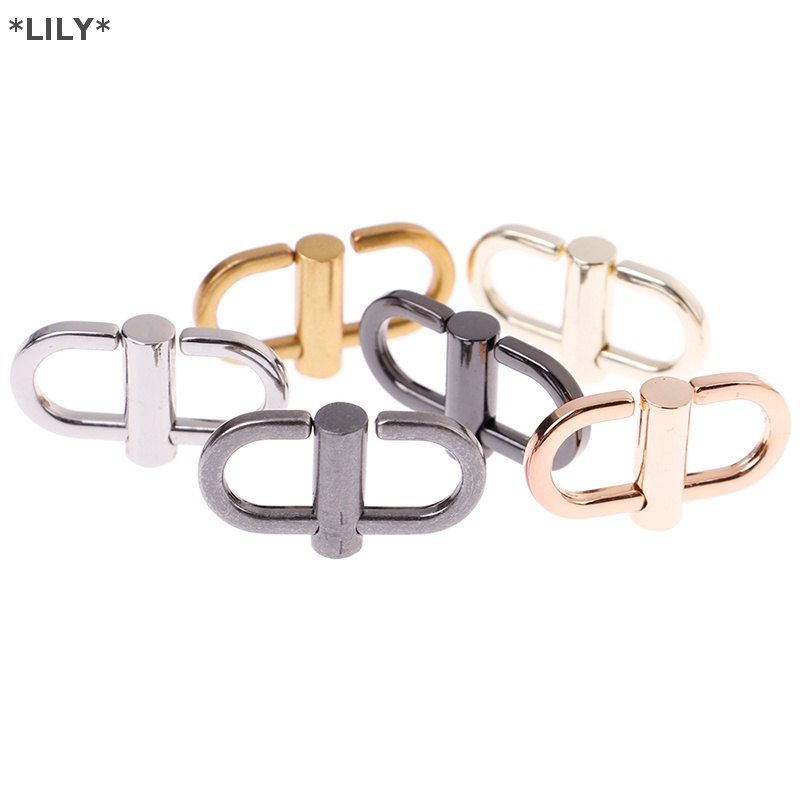 LILY> 1Pair Adjustable Metal Buckles Chain Strap Bag Shorten Shoulder ...