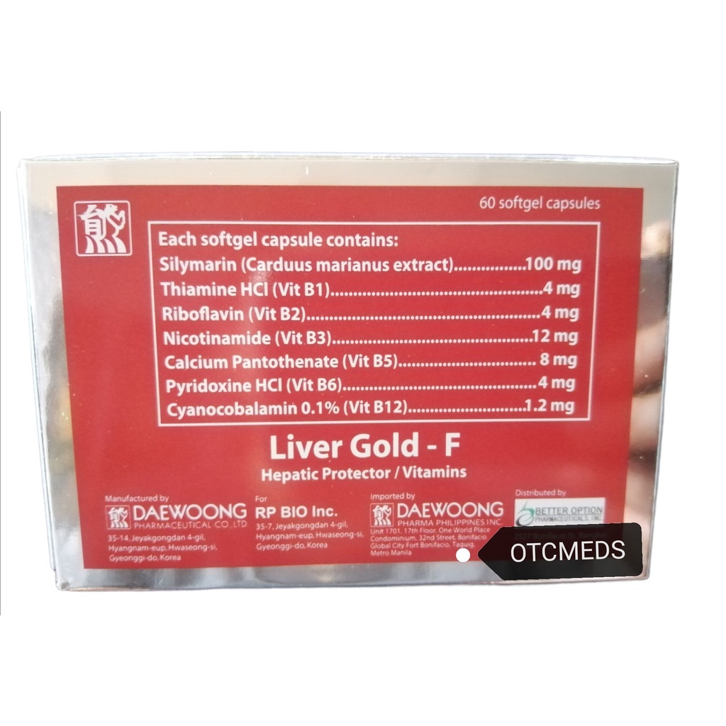 LIVER GOLD - F Silymarin 30's | Shopee Philippines