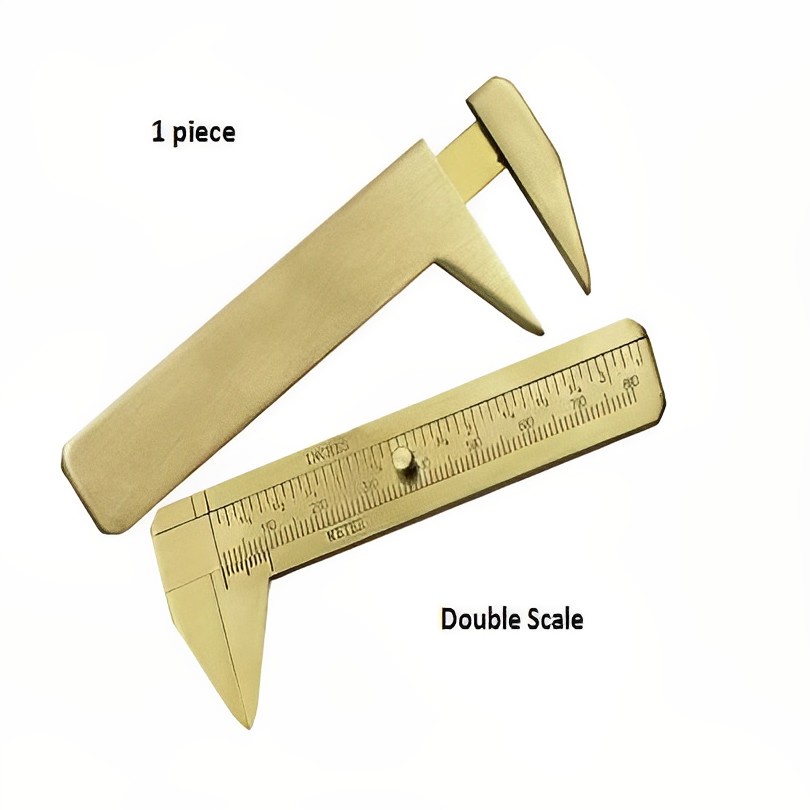 0-80mm Mini Single / Double Scale Brass Calipers Portable Pocket ...