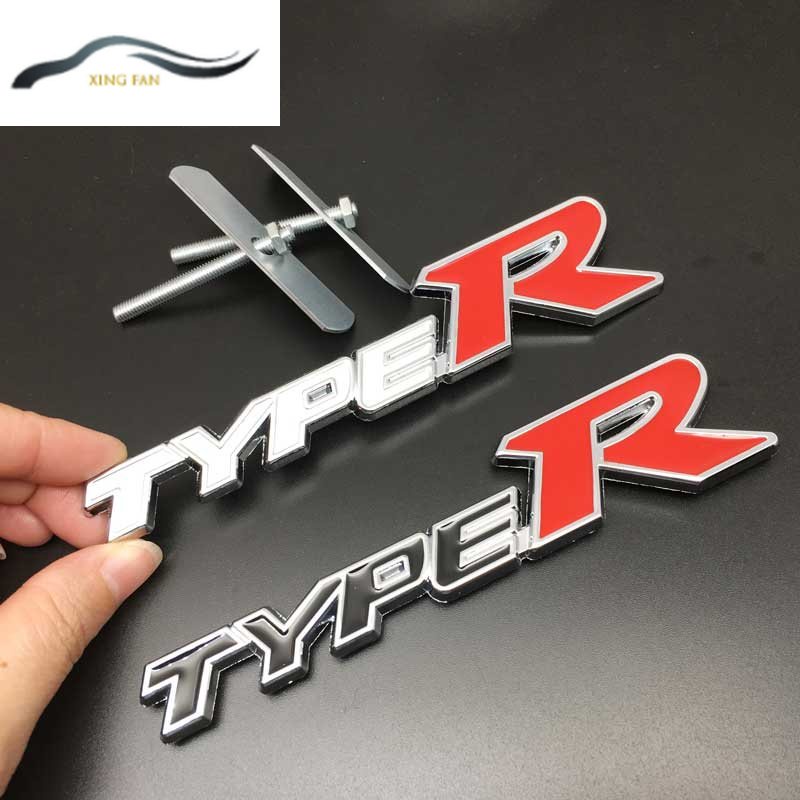 XINFAN 3D Metal Type R Typer Logo Front Grille Emblem Trunk Rear ...