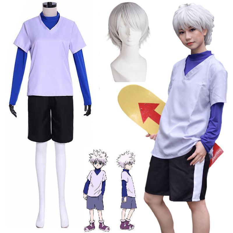 Killua Zoldyck Anime Halloween Cosplay Costume Uniform Suit Full Set ...