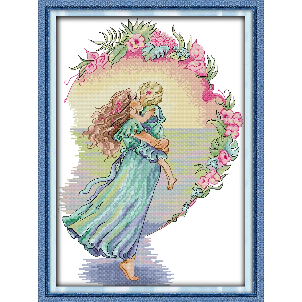 Joy Sunday Stamped Cross Stitch Ktis DMC Threads Chinese CroStitch Set ...