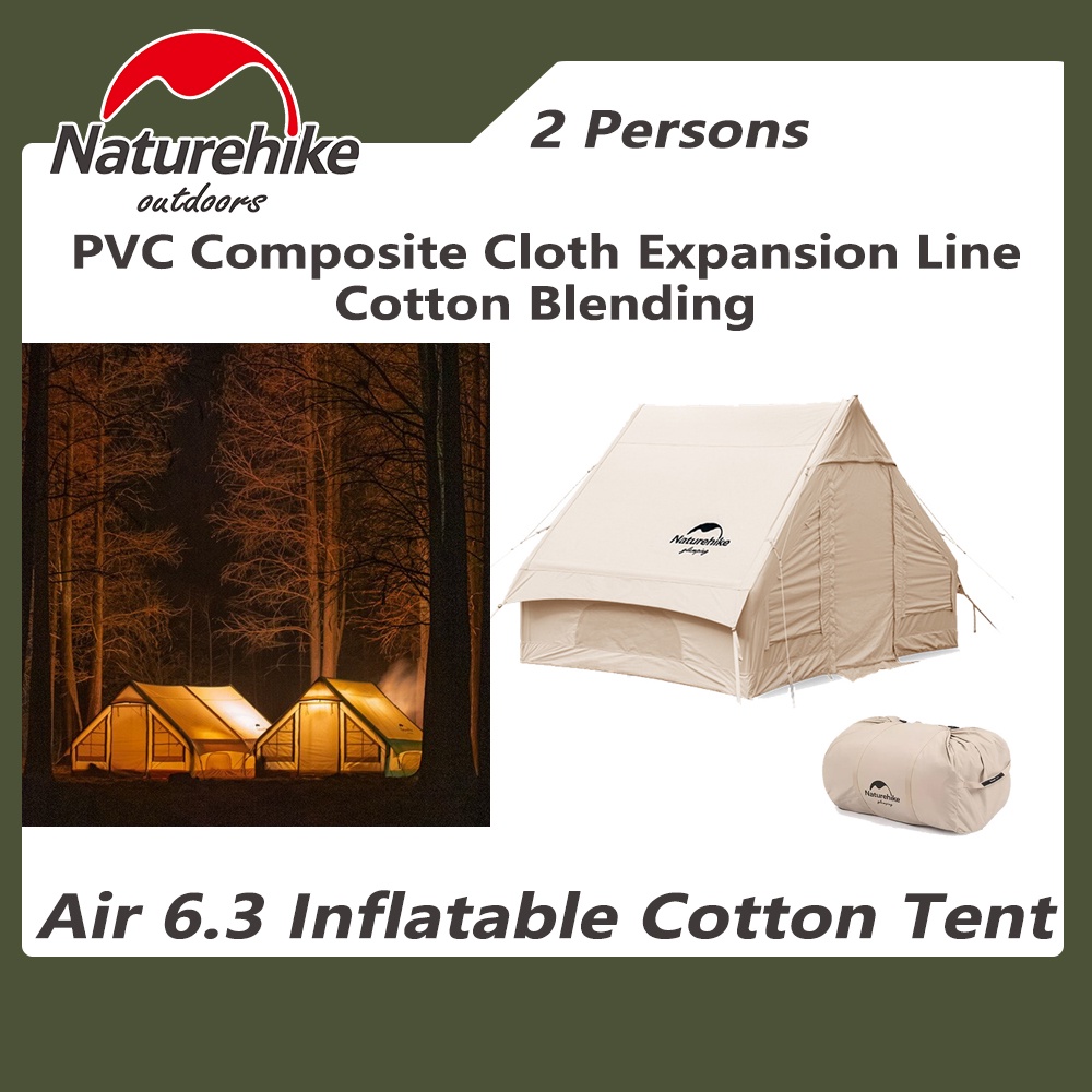 Naturehike Air 6.3 Cotton Inflatable Tent Outdoor Camping Tent Cabin ...