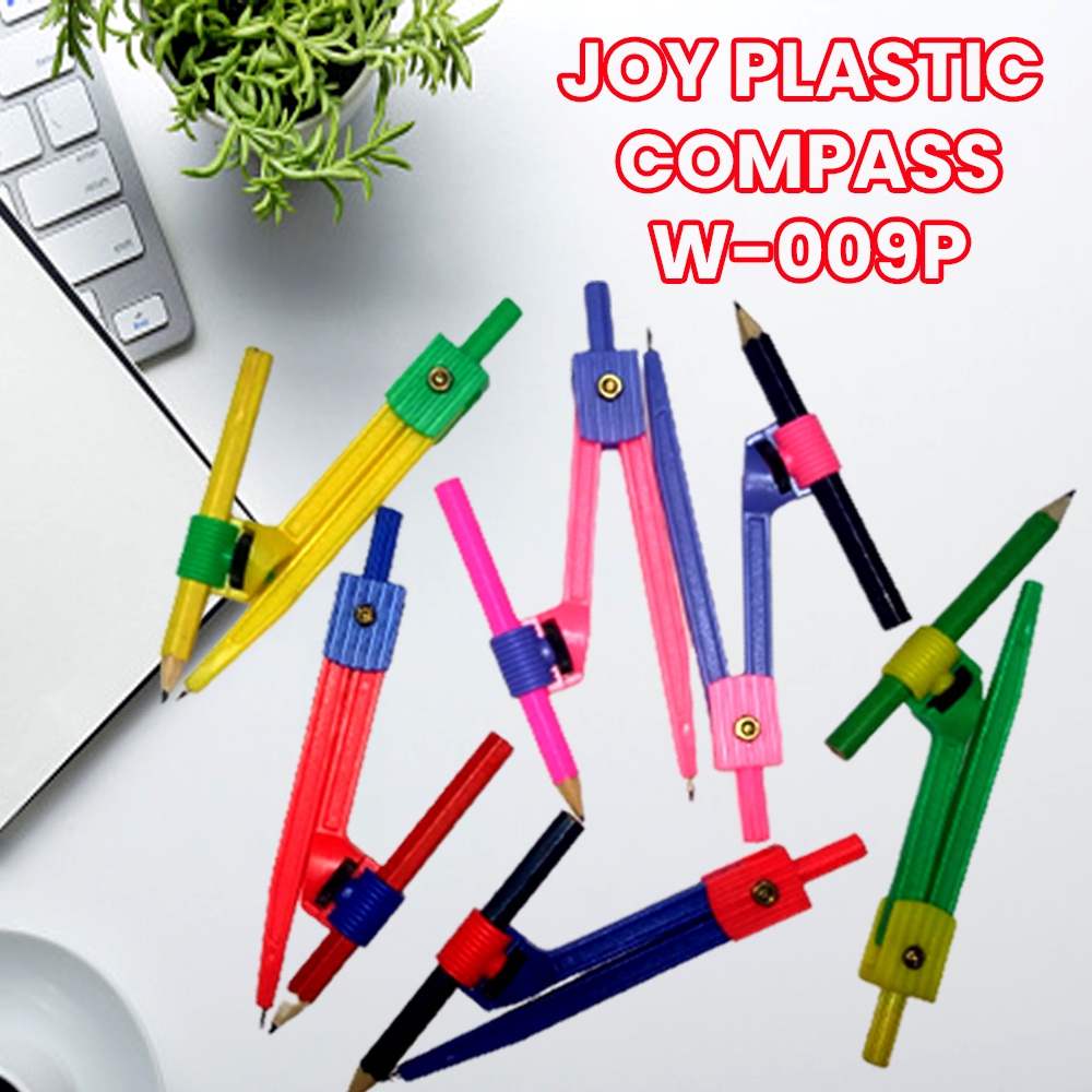 CH3A Joy Plastic Compass with Pencil Assorted Colors | Shopee Philippines
