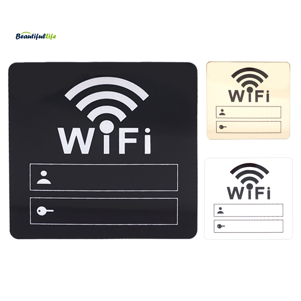 beautifullife Lightweight WiFi Signage for Bar WiFi Logo Signage Wall ...