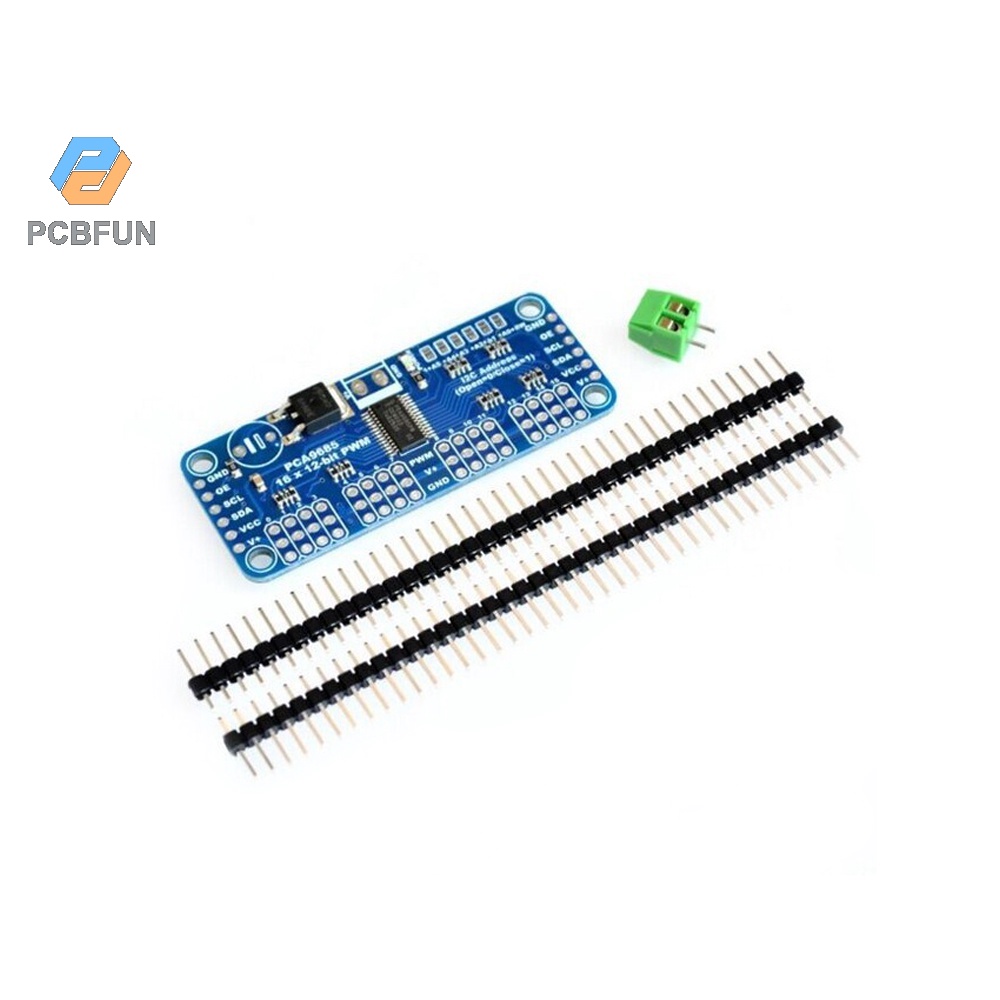 Pcbfun 16-channel 12-bit Pwm Servo Driver Board Pca9685 Pwm Servo Driver I2c Module Diy | Shopee ...