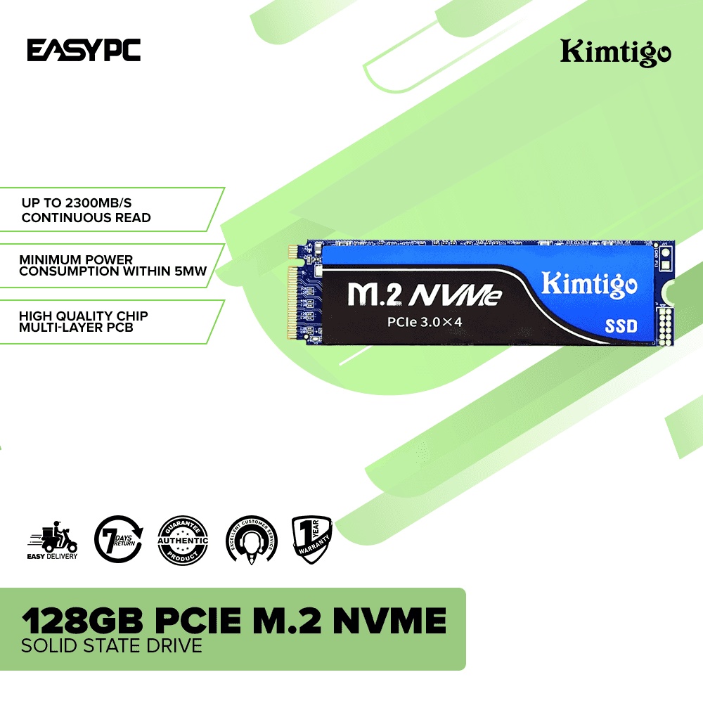 EasyPC| Kimtigo 128GB PCIe M.2 NVMe ssd| Internal| SATA| EasyFix ...
