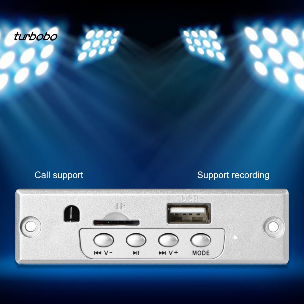 turbobo 12V 50W Bluetooth-compatible 50 Car MP3 Player Decoder Board ...