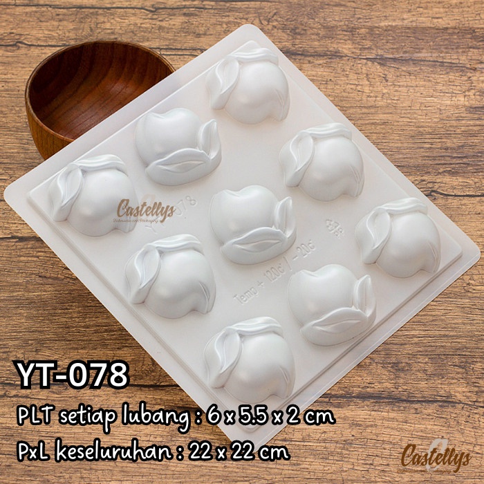 YT-078 Peach Plastic Mold Sien Thou Pudding Jelly Chocolate Agar Cake ...