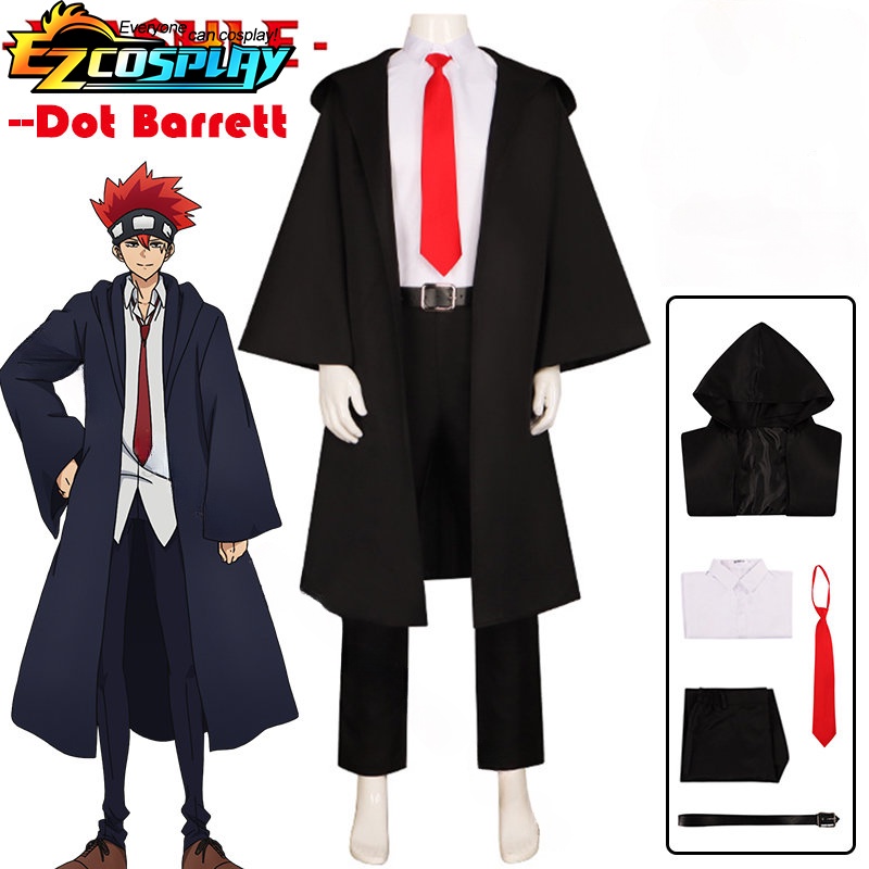 Anime Dot Barrett Cosplay Costume Wig Mashle Magic and Muscles Trench ...