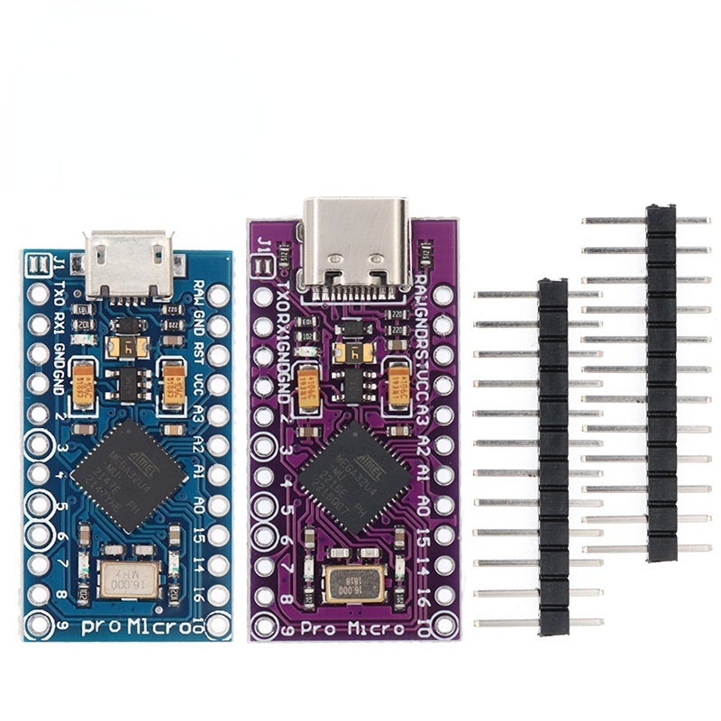 Mini/Type-C/Micro USB Pro Micro ATMEGA32U4 5V/16MHZ module With the ...