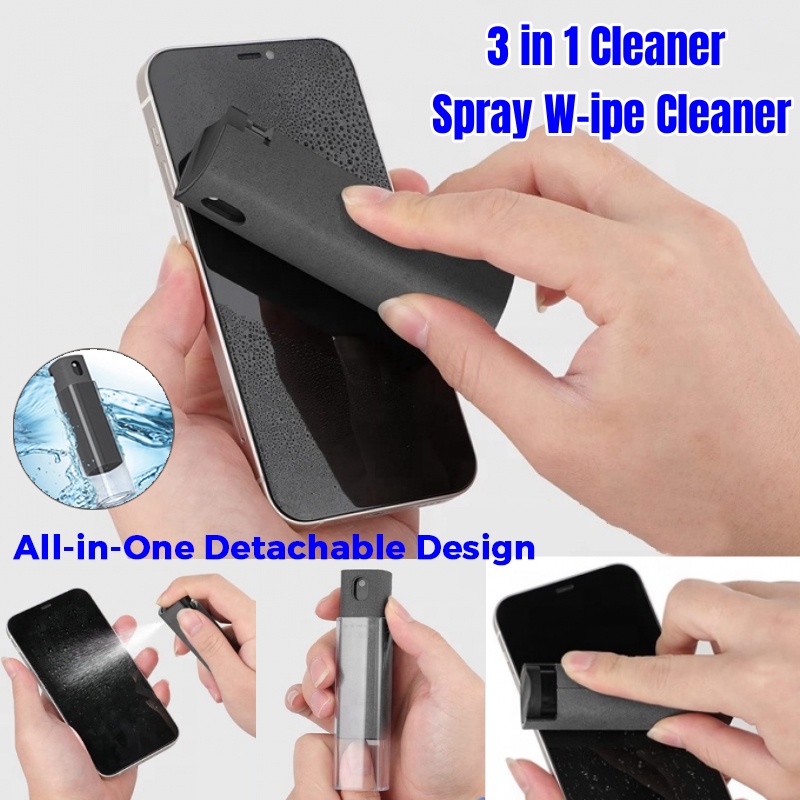 3 in 1 Cleaning Tools Spray W-ipe Cleaner All-in-One Detachable Design ...