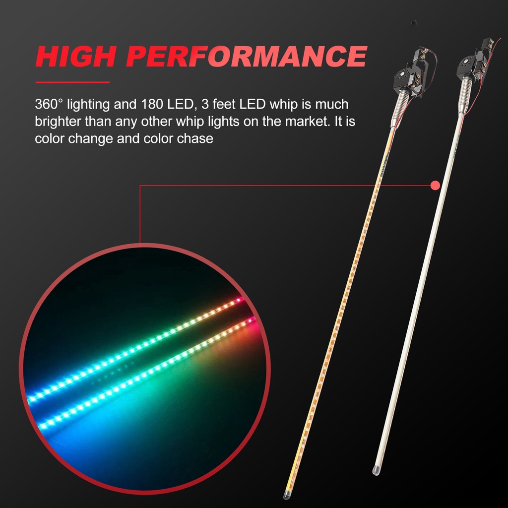 [READY STOCK] Truck Antenna Light Trucks Lighted Whip LED Pole Car ...