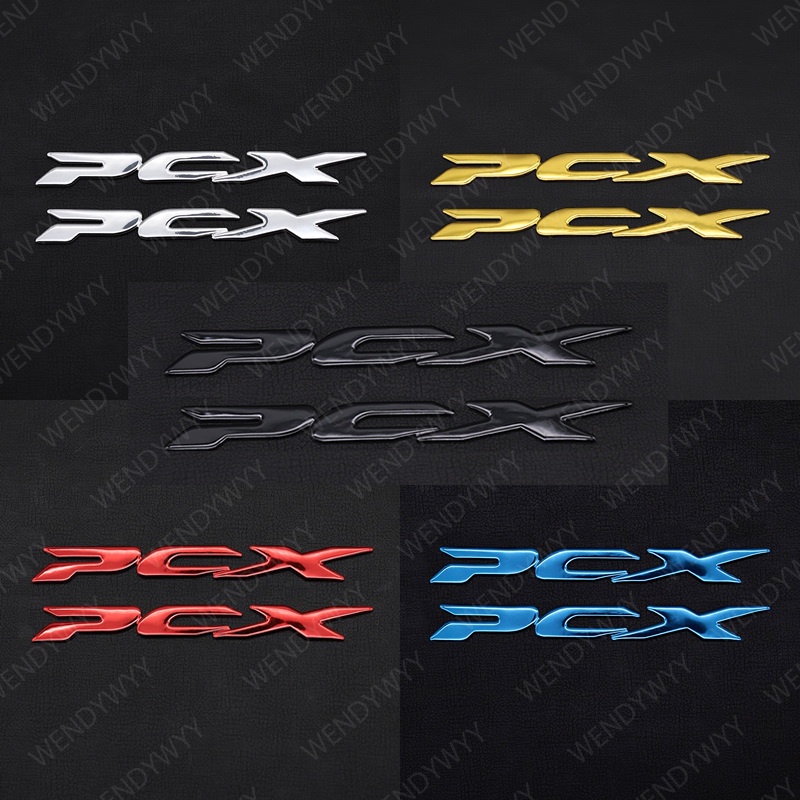 2pcs Soft 3D Letter Emblem Badge Decal Tank Wheel PCX Sticker For Honda ...