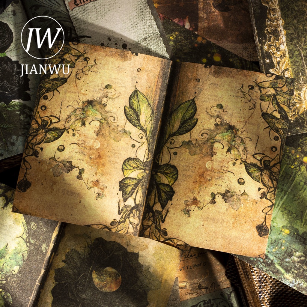 JIANWU 40 Sheets The Mysterious Manual Series Vintage Dark Handbook ...