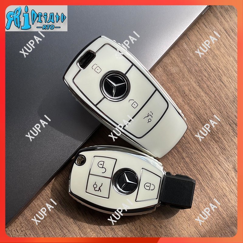 RTO Soft TPU Car Key Case Cover Protector For Mercedes Benz E C G M R S ...