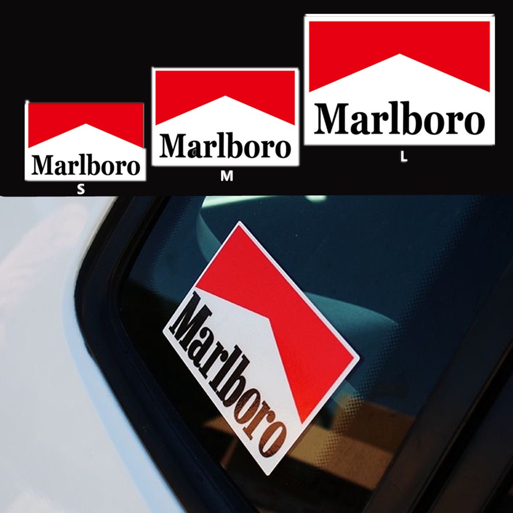 Marlboro Racing Styling Sticker Car Windshield Bumper Reflective Decals ...